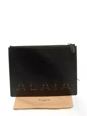 Alaïa Laser-cut Leather Clutch Bag