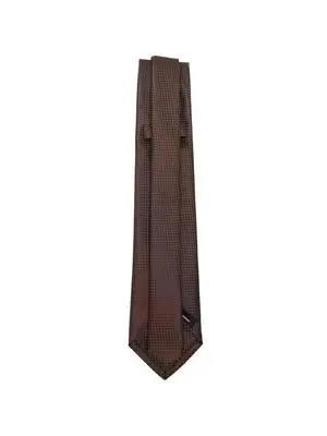 SAPIO Check Pattern Neck Tie - Brown