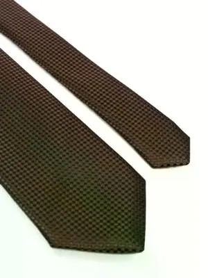 SAPIO Check Pattern Neck Tie - Brown