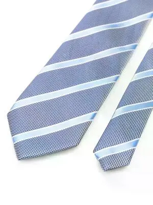 SAPIO Striped Textured Finish Neck Tie - Blue