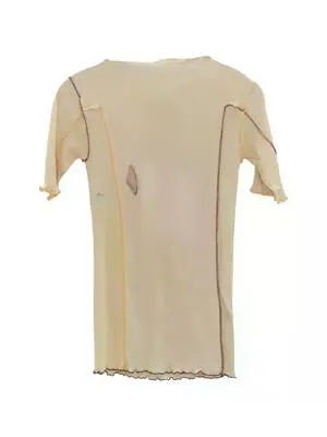 BASERANGE Exposed-seam T-shirt - Neutrals