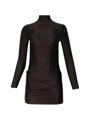 Burc Akyol Caryatid Jersey Mini Dress - Brown