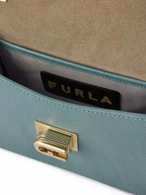 Furla 1927 Grained-leather Mini Bag - Blue
