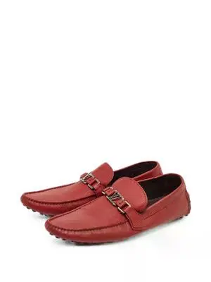 LOUIS VUITTON Hockenheim Leather Loafers - Red