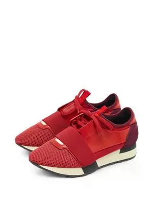 Balenciaga Race Runner Mesh Sneakers - Red