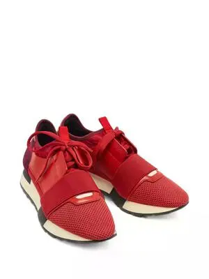 Balenciaga Race Runner Mesh Sneakers - Red
