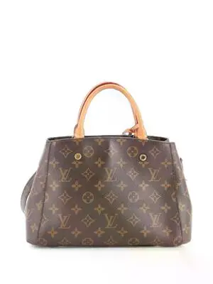 LOUIS VUITTON Montaigne Handbag Monogram Canvas Bb Satchel - Brown