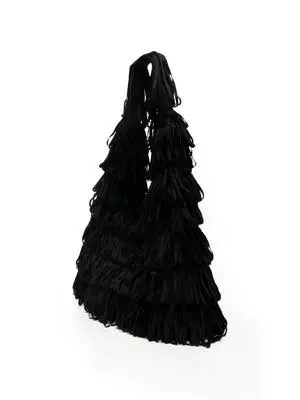 LA MILANESA Fringe-trimmed Clutch Bag