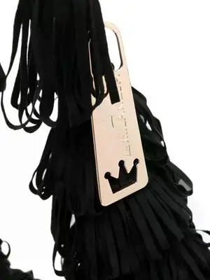 LA MILANESA Fringe-trimmed Clutch Bag