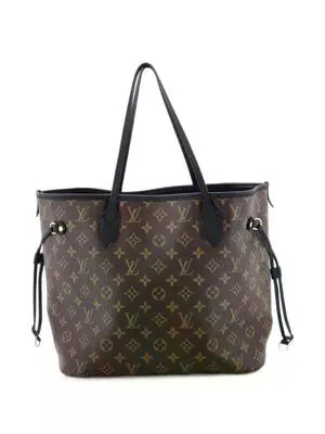 LOUIS VUITTON Neverfull Mm Monogram Canvas Tote Bag - Black