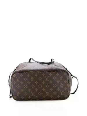 LOUIS VUITTON Neverfull Mm Monogram Canvas Tote Bag - Black