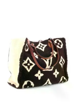 LOUIS VUITTON Teddy Fleece Gm Tote Bag - Brown