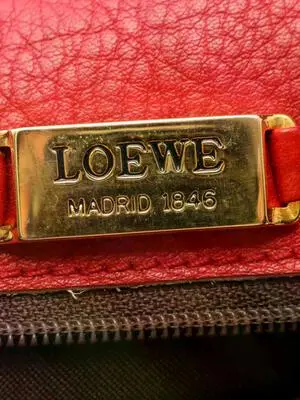 Loewe Nappa Anagram Flap Crossbody Bag - Red