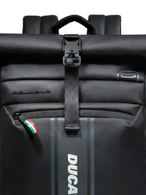 PIQUADRO Ducati Commute Roll-top Backpack - Black