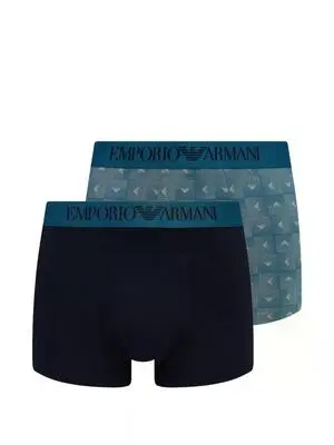 Emporio Armani Logo-waistband Boxers - Blue