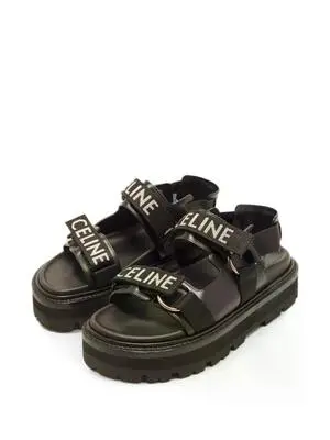 Celine Logo-print Chunky Platform Sandals