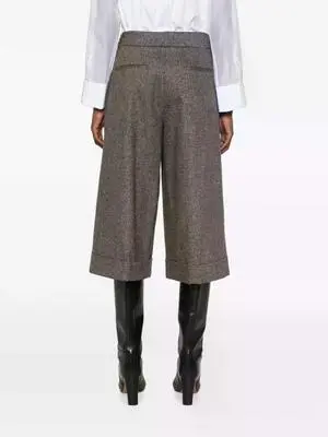 Peserico Pleated-front Cropped Tailored Trousers