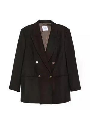 LE SULLY STUDIO Double-breasted Peak-lapel Blazer - Brown