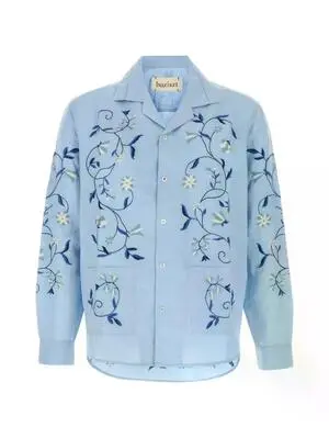 BAZISZT Embroidered Floral Shirt