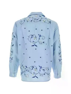 BAZISZT Embroidered Floral Shirt