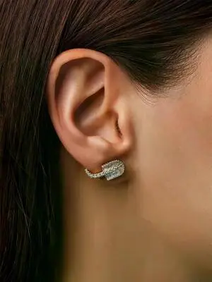 U LOS ANGELES Diamond Hoop Earrings