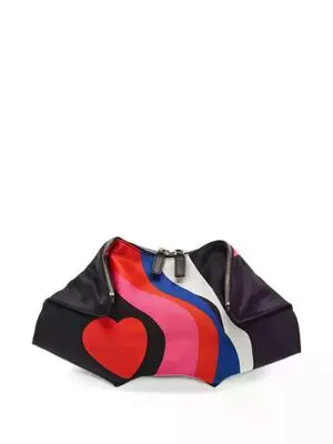Alexander McQueen De Manta Heart-print Clutch Bag