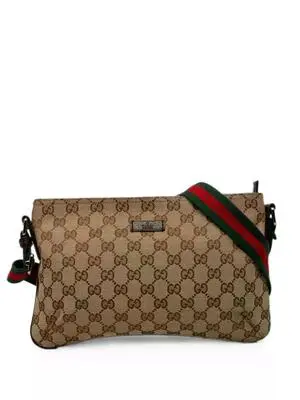 Gucci 2000-2015 Gg Canvas Web Crossbody Bag - Neutrals