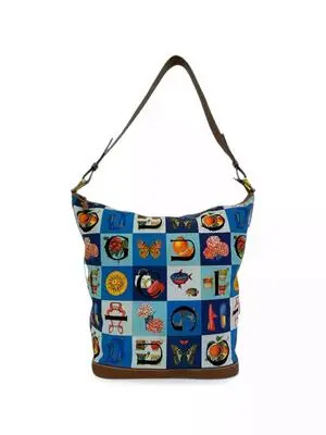 Gucci 1990-2000 Printed Canvas Shoulder Bag