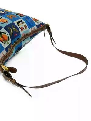 Gucci 1990-2000 Printed Canvas Shoulder Bag