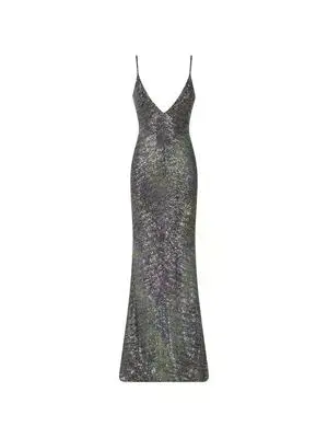 Missoni Sequin-embellished V-neck Maxi Dress - Brown