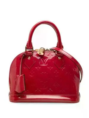 LOUIS VUITTON 2013 Monogram Vernis Alma Bb Satchel - Red