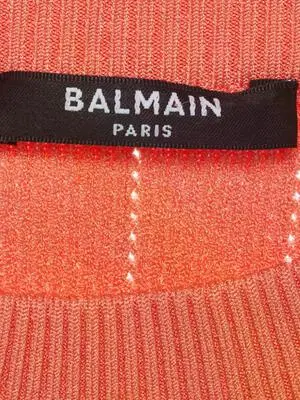 Balmain Rib-knit Sweater With Button Embellishments