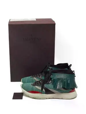 Valentino Garavani Heroes Tribe Fringed Knit Sneakers