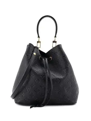 LOUIS VUITTON Monogram Empreinte Leather Bucket Bag - Black