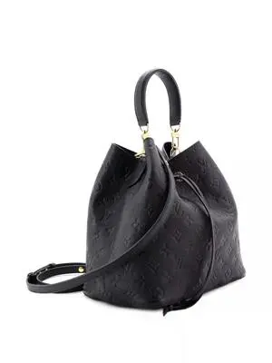 LOUIS VUITTON Monogram Empreinte Leather Bucket Bag - Black