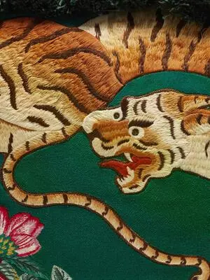 Gucci Tiger-embroidered Pillow