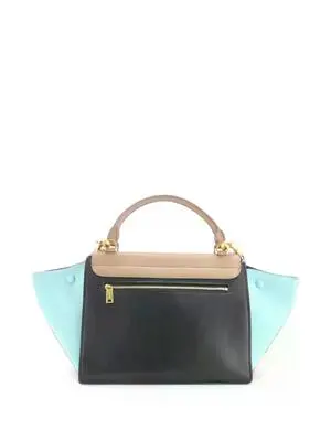 Celine Tricolor Trapeze Bag Leather Small Satchel - Blue