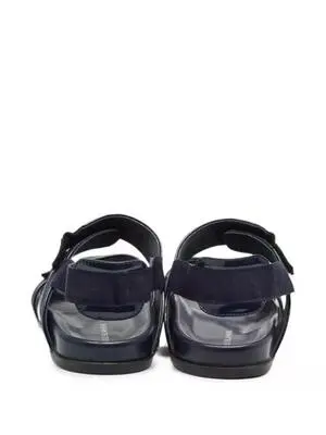 Manolo Blahnik Patent-trimmed Canvas Sandals