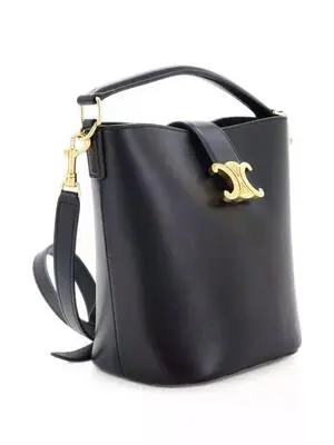 Celine Small Bucket Bag In Leather - Black