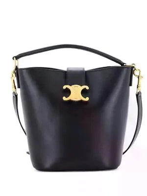 Celine Small Bucket Bag In Leather - Black