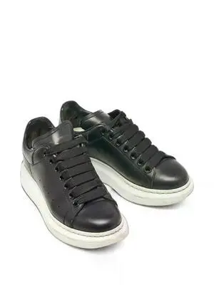 Alexander McQueen Oversized Leather Low-top Sneakers - Black