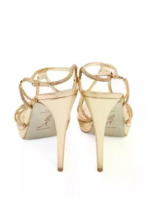 Rene Caovilla Embellished T-strap Platform Sandals