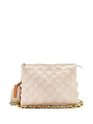 LOUIS VUITTON Coussin Bag Monogram Embossed Lambskin Pm Crossbody Bag - Neutrals