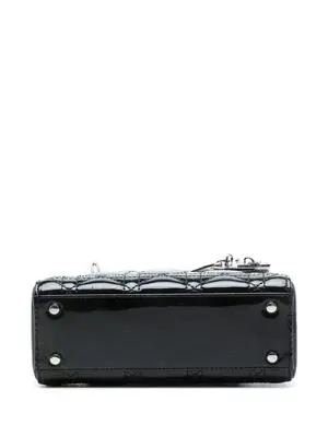 Dior 2013 Mini Patent Cannage Lady Satchel - Black