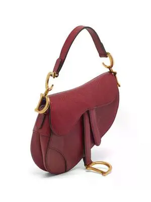 Dior 2019 Mini Saddle Leather Tote Bag - Red