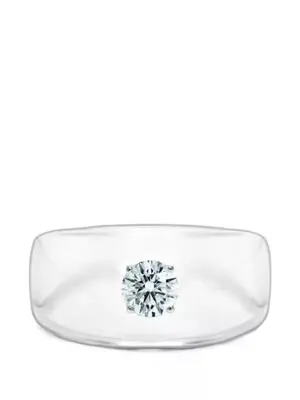 SOLO FOR DIAMONDS 14k White Gold Diamond Band Ring - Silver