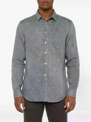 Emporio Armani Button-up Linen Shirt - Grey
