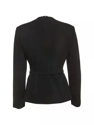 Versace Belted Gabardine Top - Black