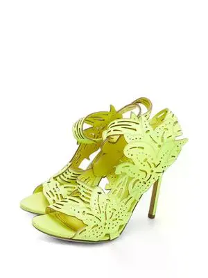 SERGIO ROSSI Laser-cut Ankle-strap Sandals