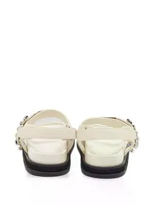 JIMMY CHOO Verity Crystal-embellished Sandals - White